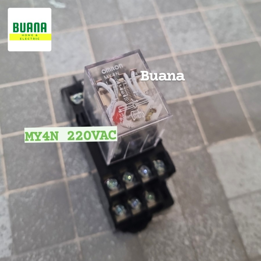 Jual OMRON Relay MY4N 220VAC Plus socket / my4n 220v ac | Shopee Indonesia
