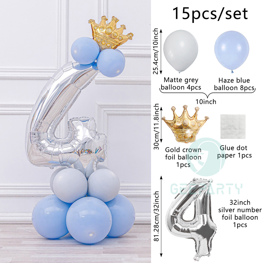 Jual 15 Pcs Perak Biru Mahkota Balon Foil Angka Nomor 1-9 untuk Anak ...