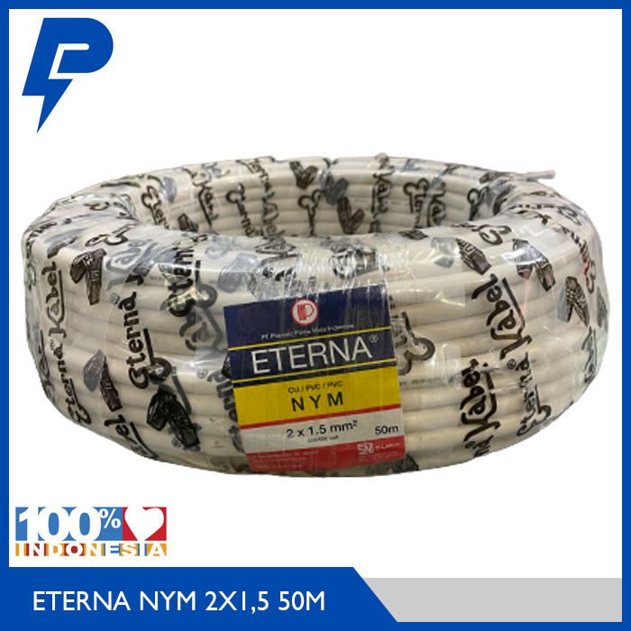 Jual Kabel Eterna NYM Kawat 2x1,5mm 50 Meter 50M | Shopee Indonesia