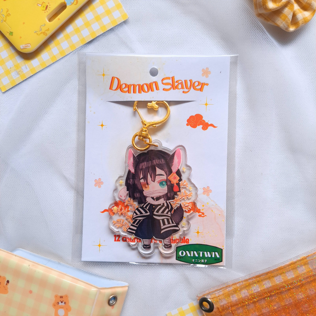 Jual Demon slayer x youkai edition keychain by Onintwin / KNY / kimetsu ...