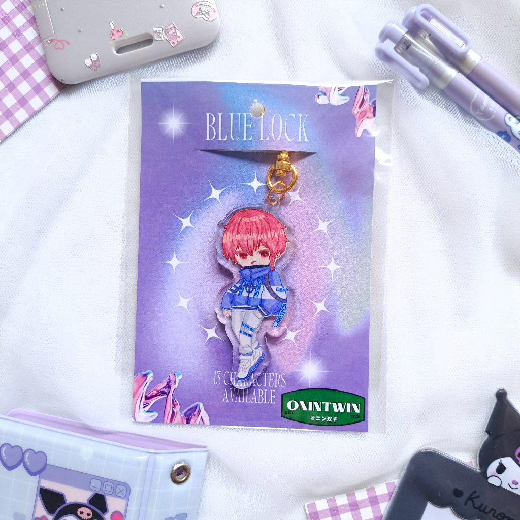 Jual BLUELOCK Cyberpunk series keychain by Onintwin / keychain blue ...