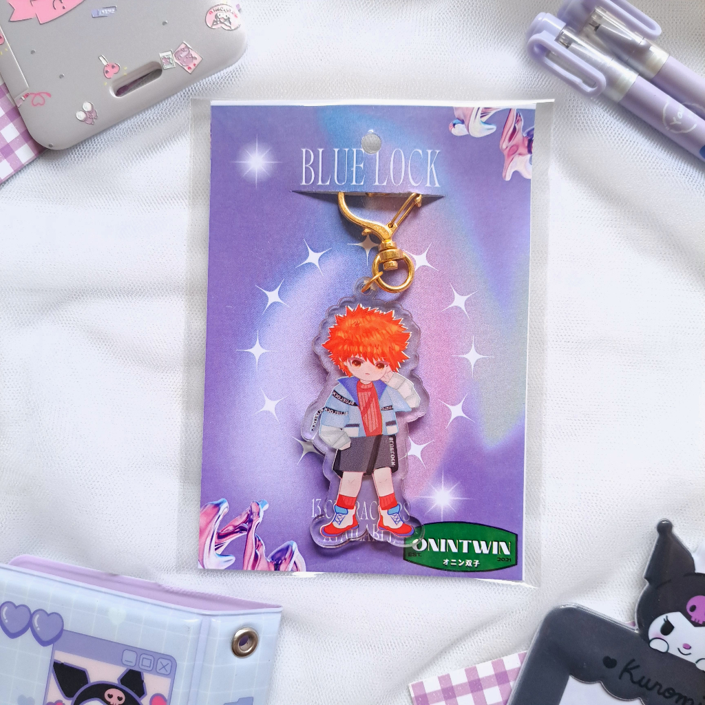 Jual BLUELOCK Cyberpunk series keychain by Onintwin / keychain blue ...