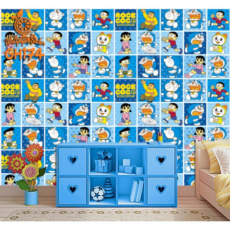 Jual Wallpaper Dinding Doraemon Rock Ukuran 45 Cm x 10 Meter Wallpaper Wall Sticker Rock ...
