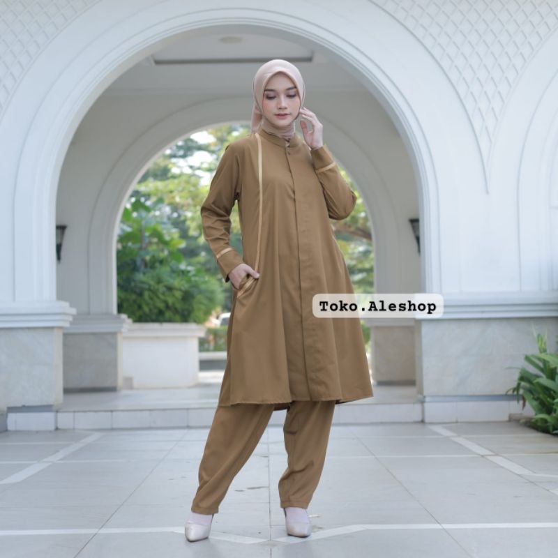 Jual Baju stelan Kerja dinas PNS / Seragam kerja Pemda Khaki model Semi ...