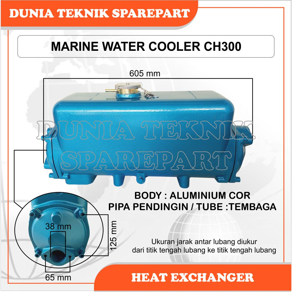 Jual CH300 RADIATOR MESIN KAPAL / MARINE WATER COOLER / MARINE HEAT EXCHANGER | Shopee Indonesia