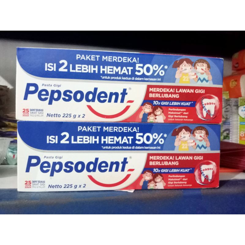 Jual Paket isi 2 pepsodent 225g | Shopee Indonesia