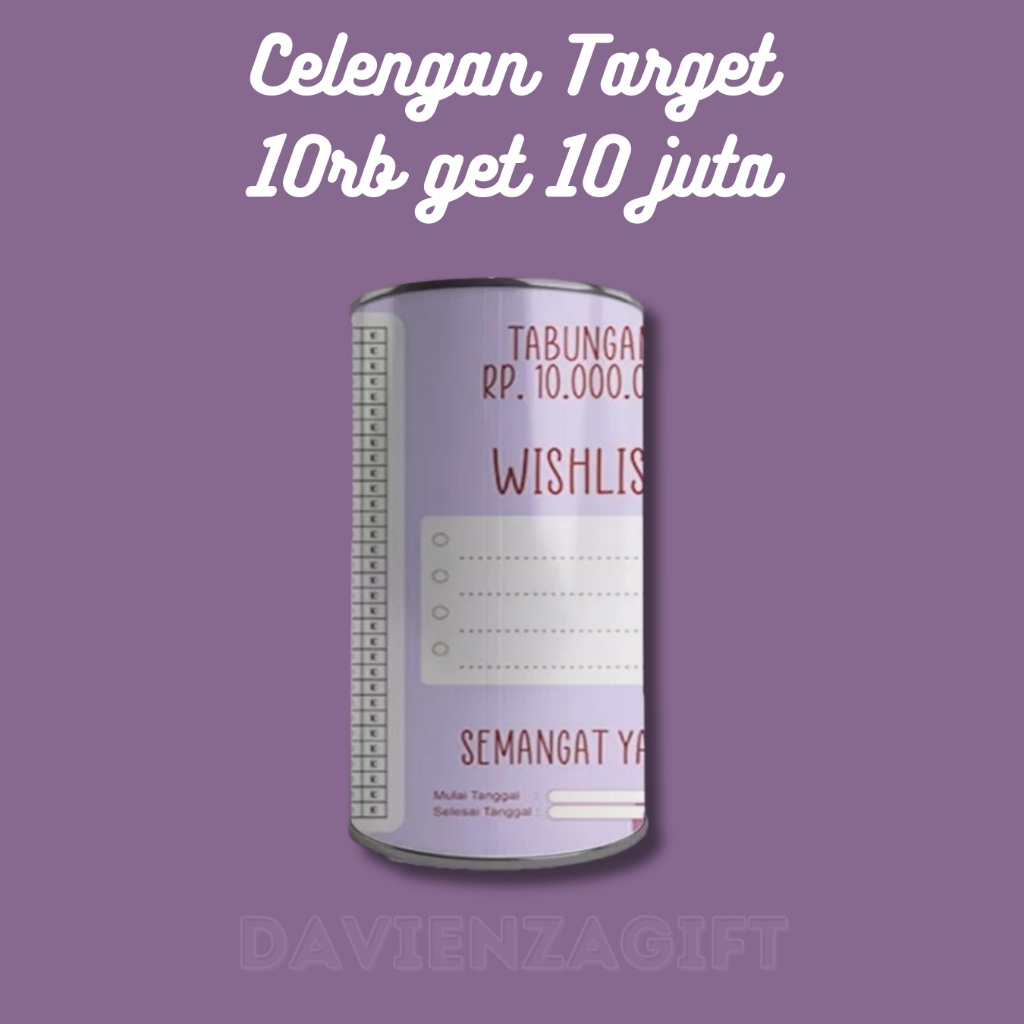 Jual Celengan Target 10 Juta Pecahan 10k Ukuran 20x10cm | Shopee Indonesia