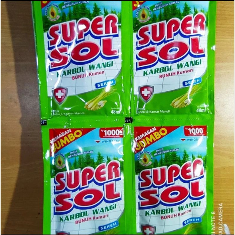 Jual supersol jumbo / wipol sachet isi 12s (BELI 6 GROSIR) | Shopee ...