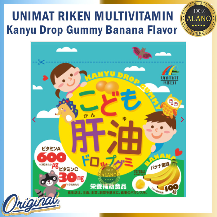 Jual Unimat Riken Children Kanyu Multivitamin Gummy Banana Flavor ...