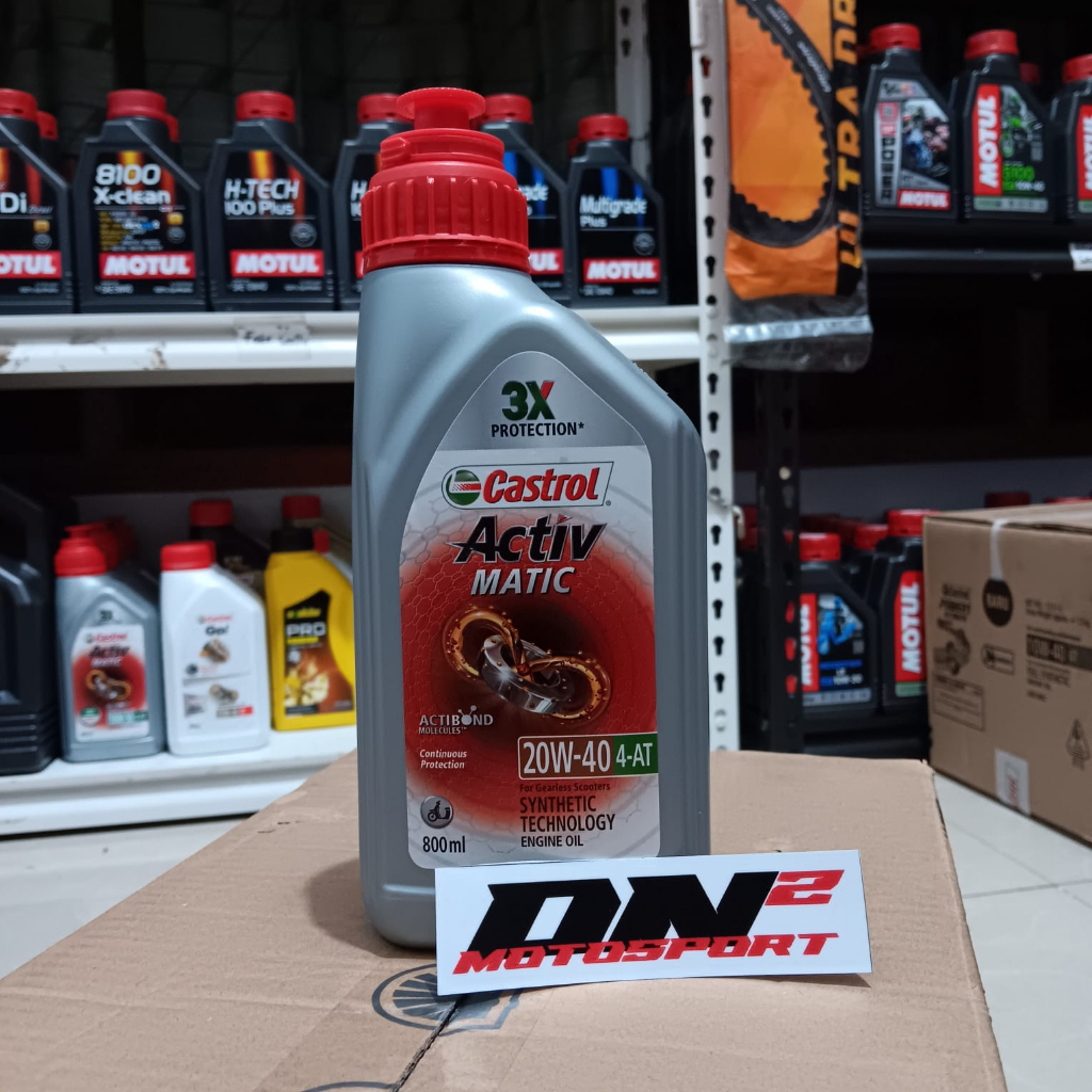 Jual Castrol ACTIV Matic 20W-40 Oli Mesin Motor Kemasan 0.8L | Shopee ...