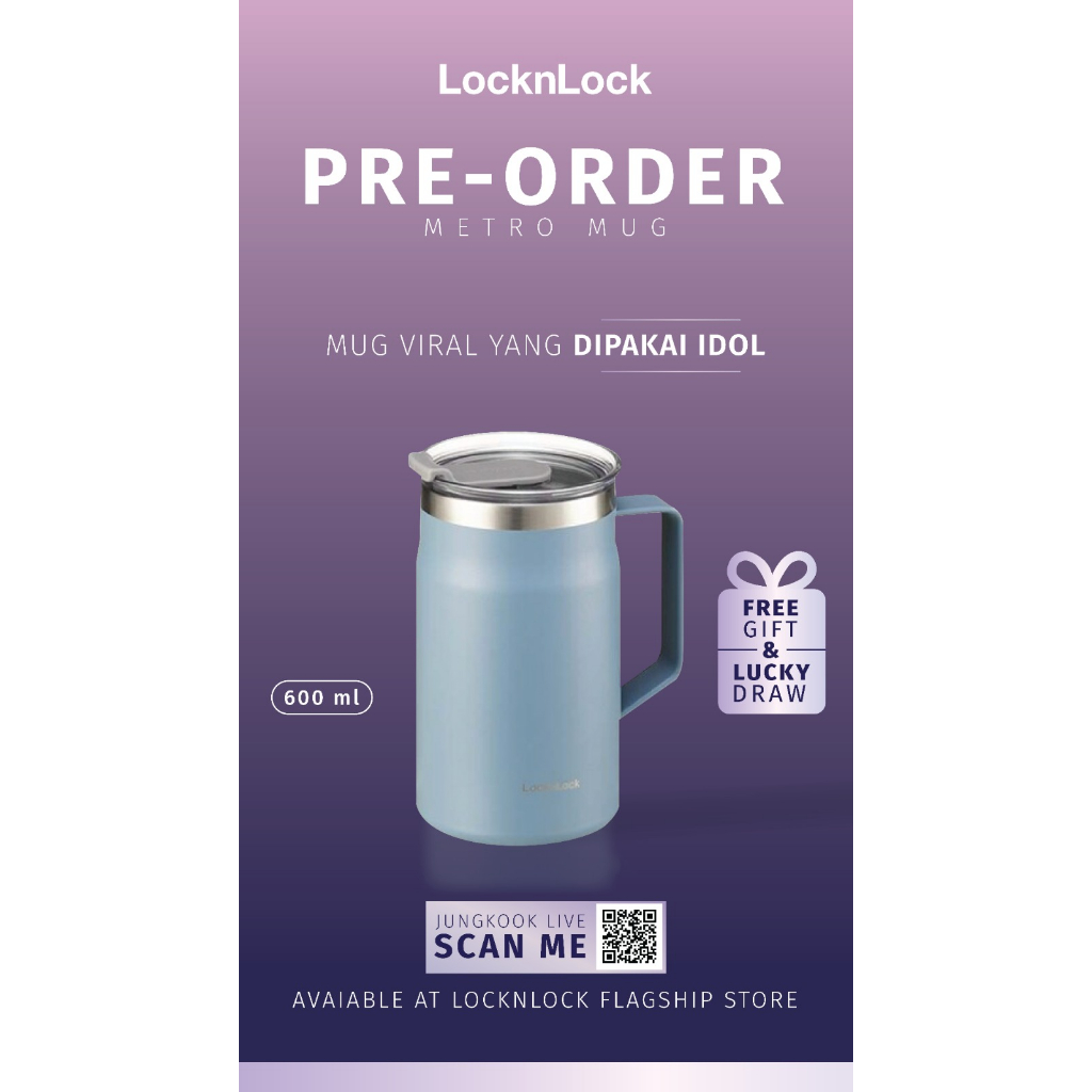 Jual LocknLock Tumbler 600ml (Jungkook BTS /weverse live cup ) | Shopee ...