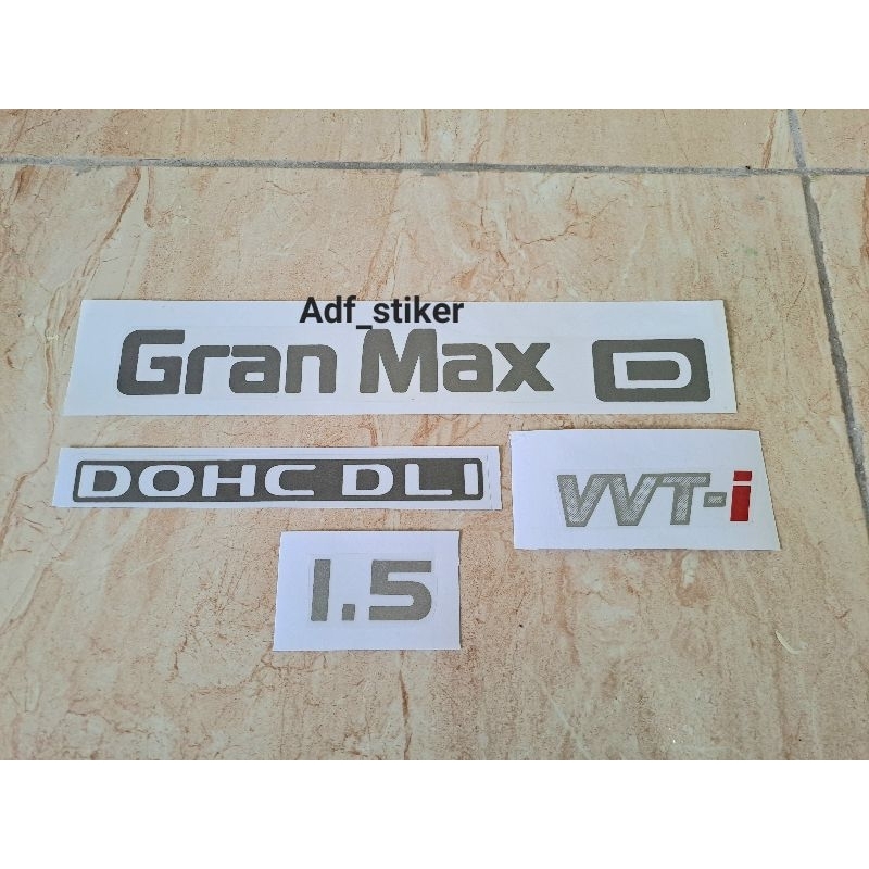 Jual Stiker Gran max D DOHC DLI VVT-i / stiker Grandmax D belakang ...