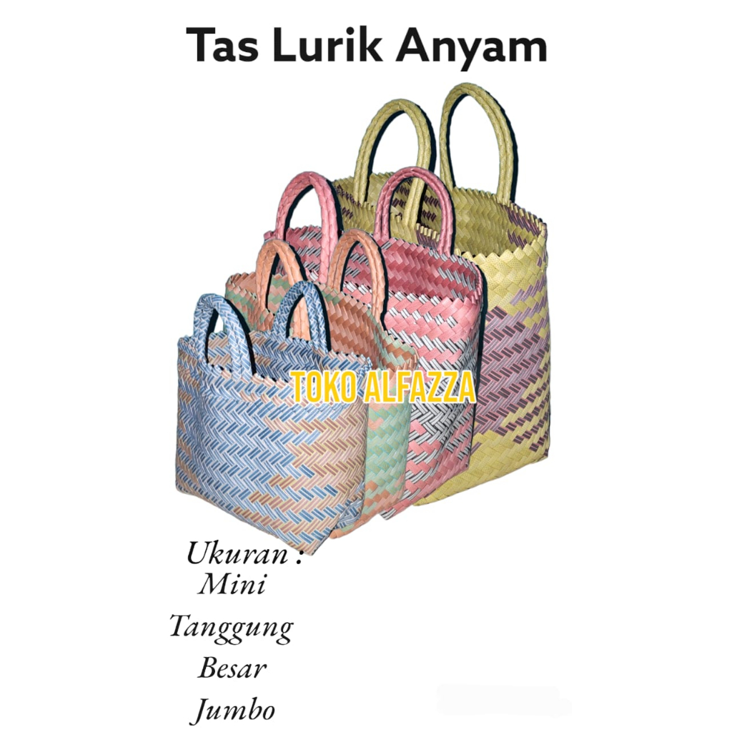 Jual TAS ANYAM LURIK | TAS BELANJA | TAS ANYAMAN JINJING | Shopee Indonesia