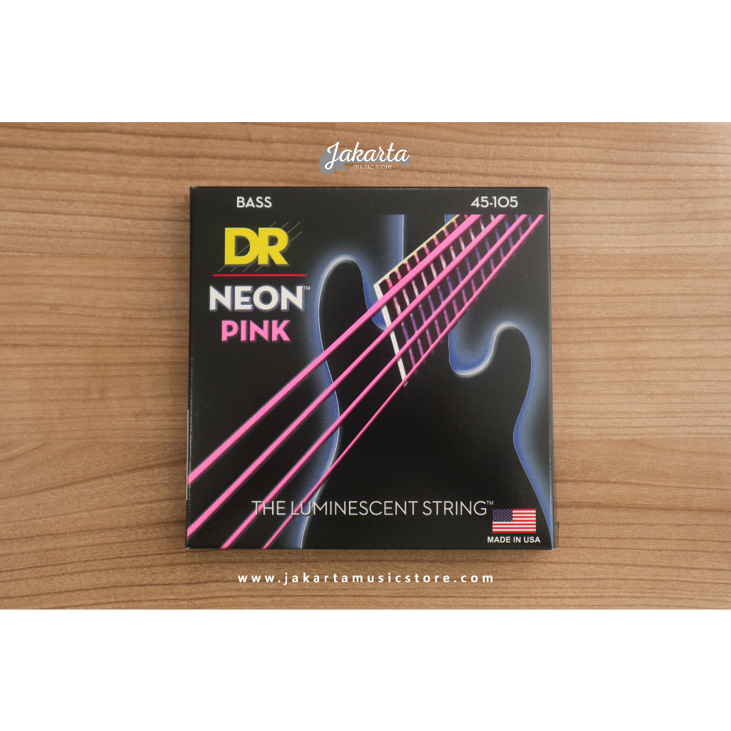 Jual DR NEON PINK 45-105 Glow in The Dark Coated Bass Strings USA ...