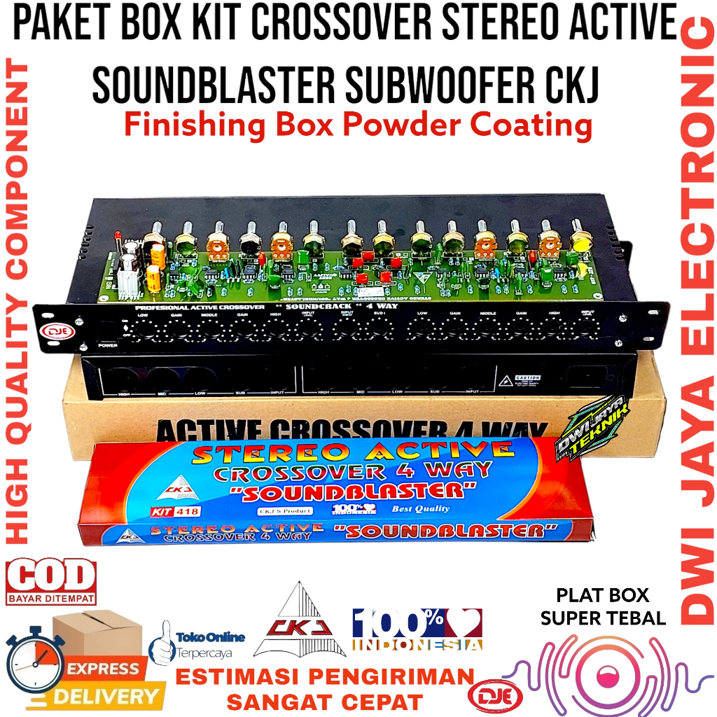 Jual Paket Box Kit Crossover Stereo Active SoundBlaster Plus Subwoofer CKJ | Shopee Indonesia