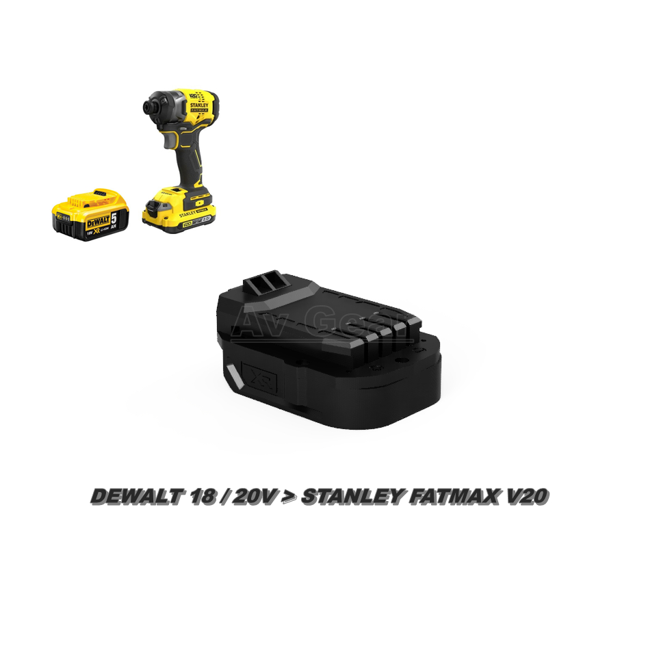 Jual Adapter Stanley Fatmax V20 | Dewalt 20v ke Stanley Fatmax V20 ...