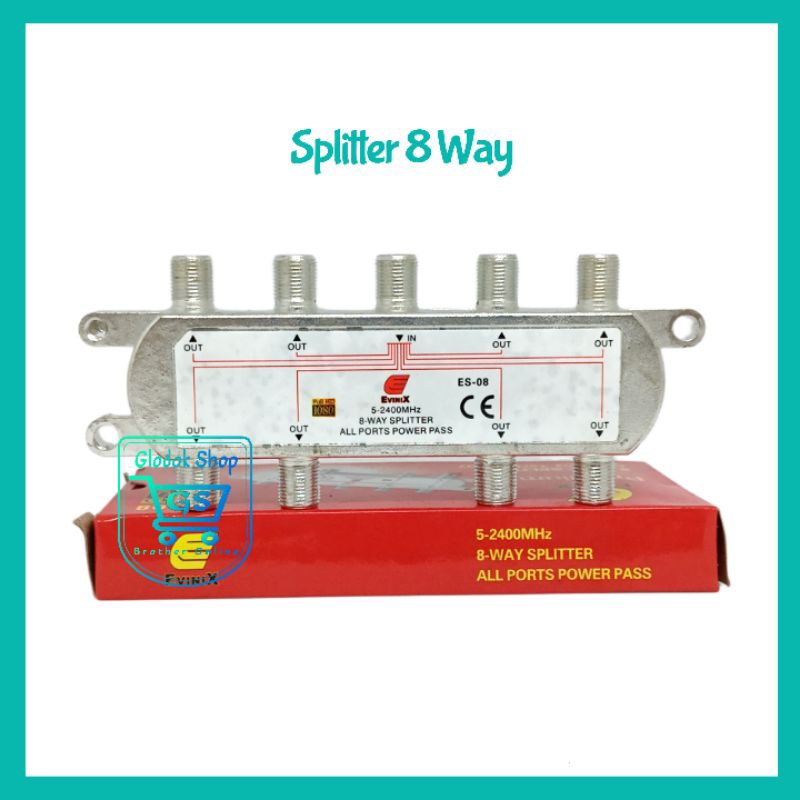Jual SPLITTER 8 WAY / SPLITER 8 WAY / PEMBAGI SINYAL TV 8 OUTPUT ...