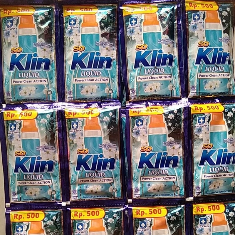 Jual So Klin liquid sachet kemasan 500(1 renceng) | Shopee Indonesia