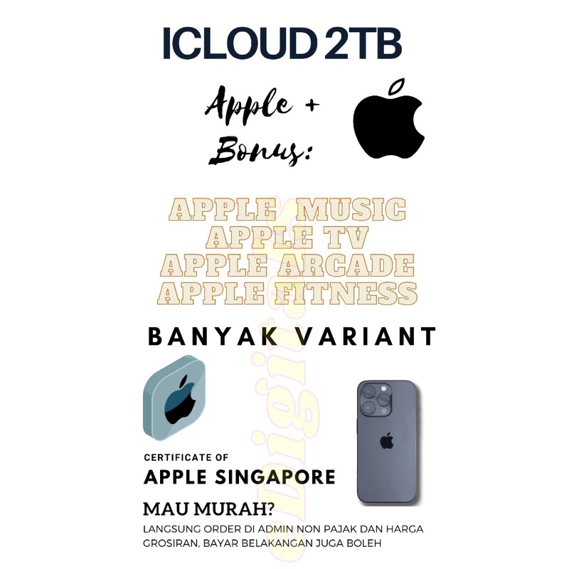 Jual Icloud 2TB 1Tahun Full garansi | Shopee Indonesia