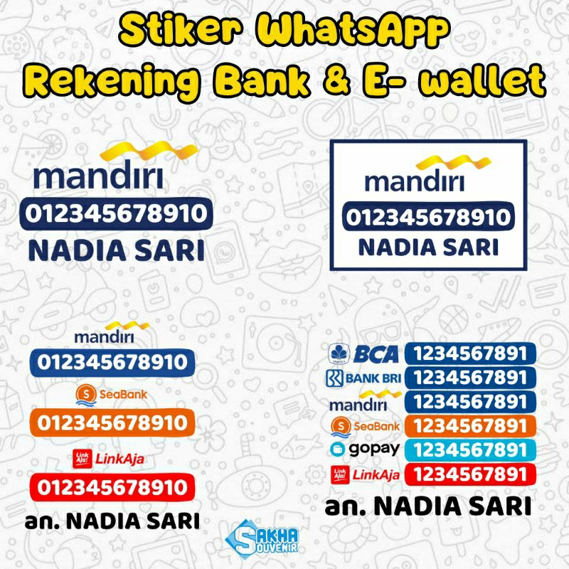 Jual Stiker Whatsapp Rekening Bank dan E-wallet | Shopee Indonesia