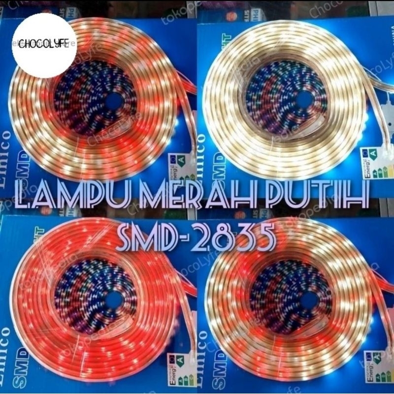 Jual LAMPU LED SELANG MERAH PUTIH 7 METER INDOOR OUTDOOR 17 AGUSTUS ...