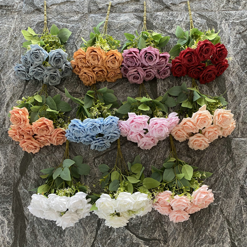 Jual SUPPLYFLORIST - BUNGA MAWAR VELVET MEKAR KAIN PREMIUM dan 7KUNTUM ...