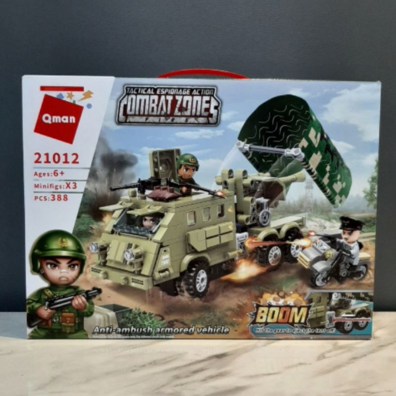 Jual BRICK QMAN COMBAT ZONE ANTI AMBUSH ARMORED VEHICLE | Shopee Indonesia
