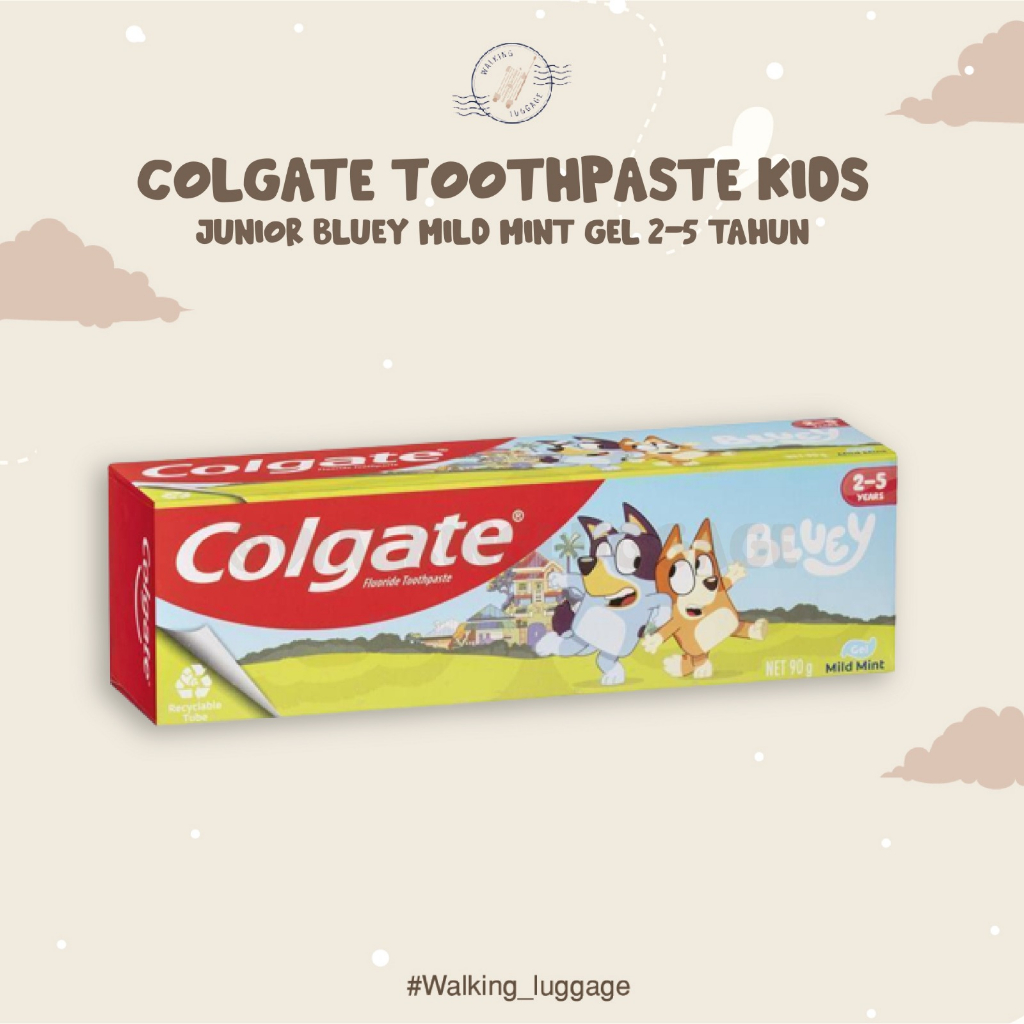 Jual Colgate Toothpaste Kids Junior Bluey Mild Mint Gel 2-5 Tahun ...
