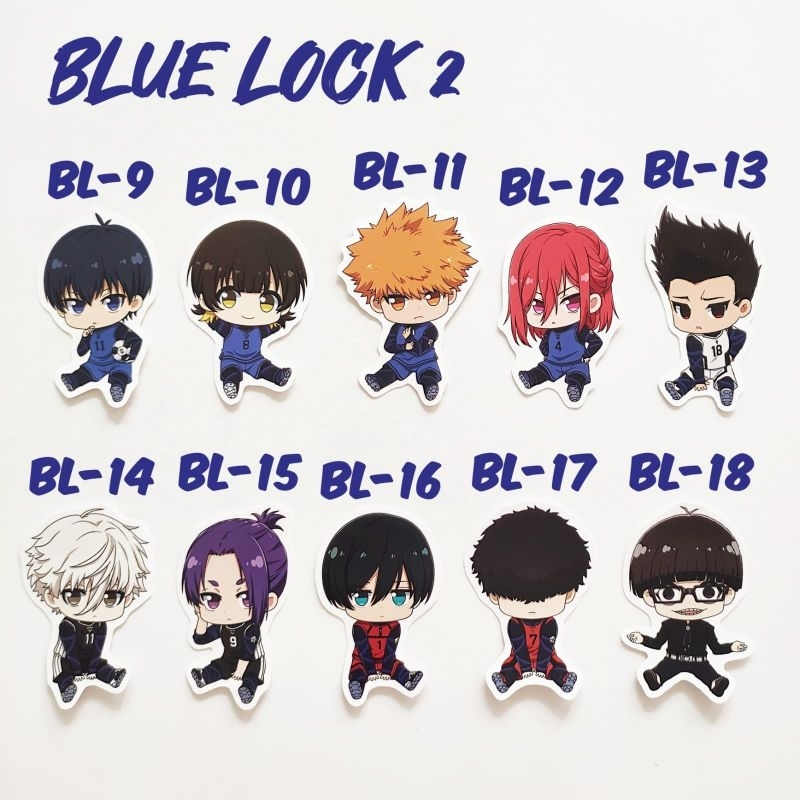 Jual Sticker Anime Blue Lock 2 Isagi Bachira Kunigami Chigiri Nagi Reo Rin Barou Niko Ego