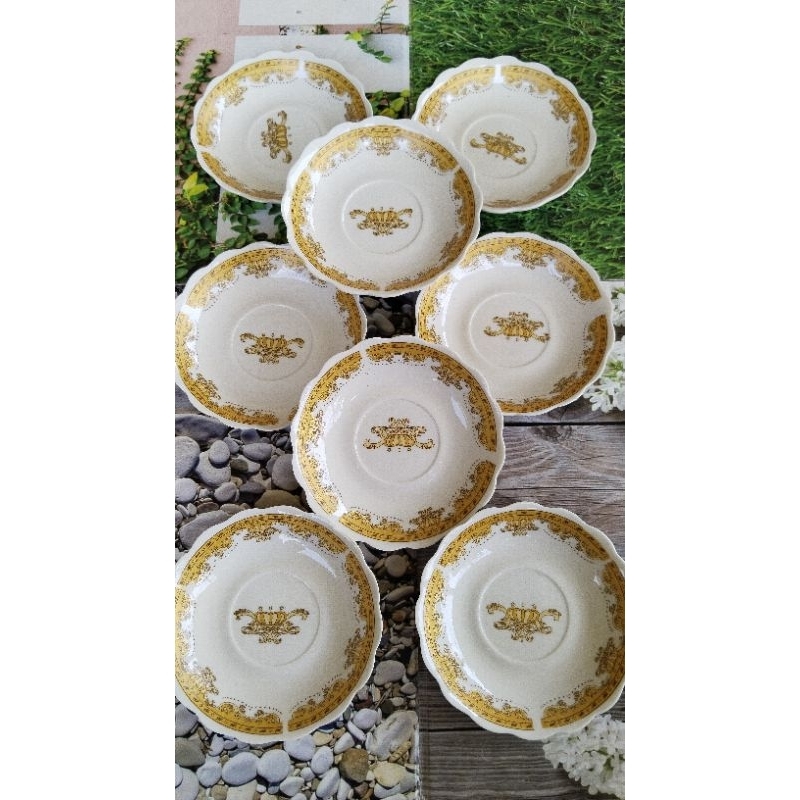 Jual [6 PCS]Lepek kopi keramik/lepek teh/lepek motif mahkota | Shopee ...