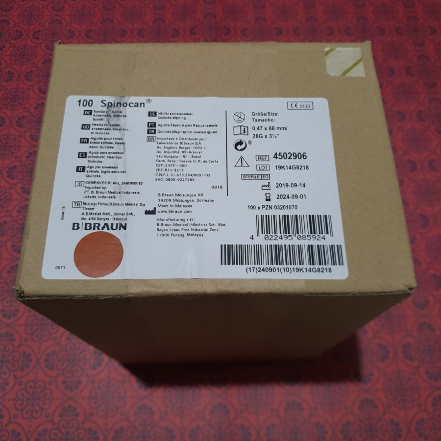Jual SPINOCAN 26 G BBRAUN / JARUM SPINAL NEEDLE | Shopee Indonesia