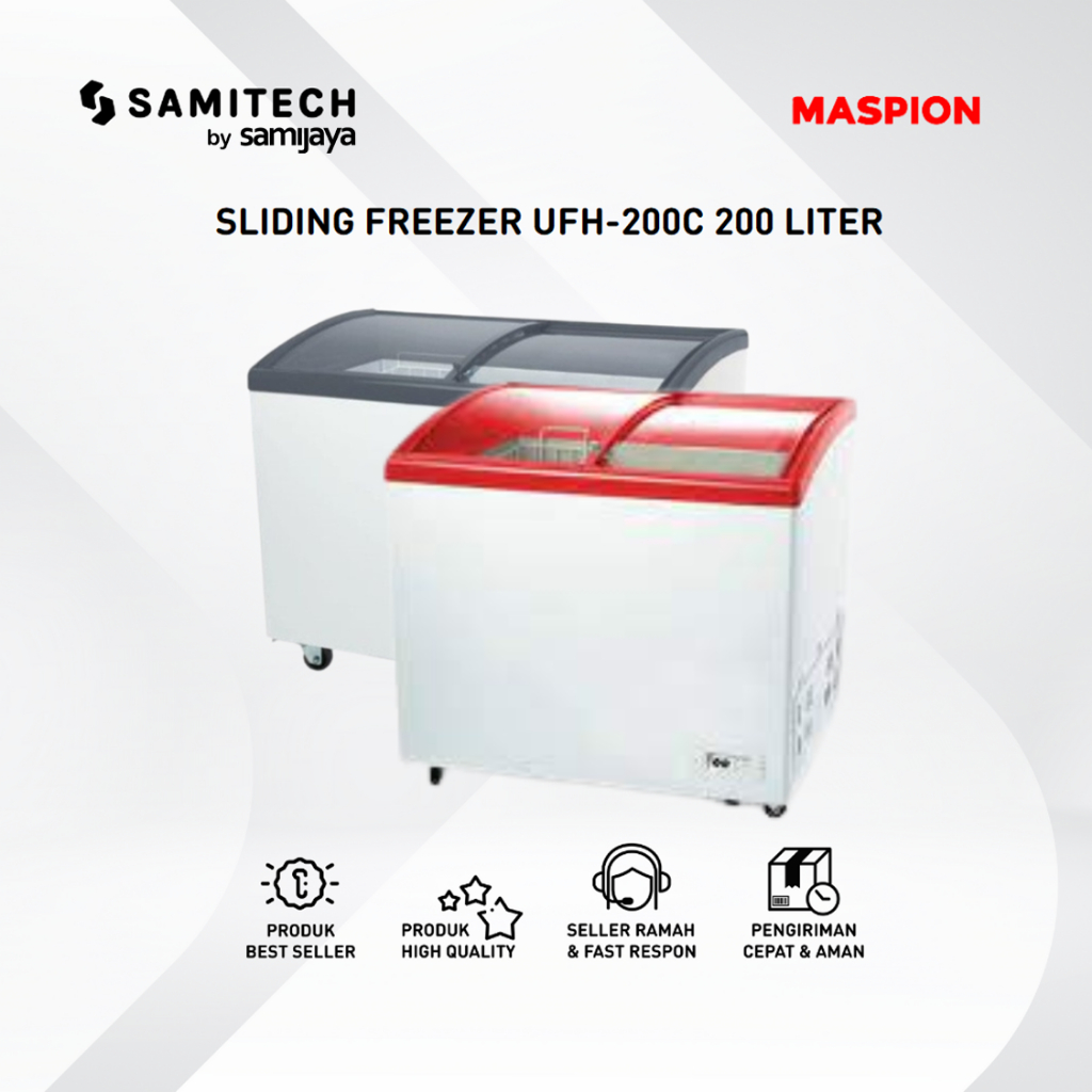 Jual FREEZER BOX MASPION UFH-200C-GY / UFH 200C GY / UFH 200 C 200 ...