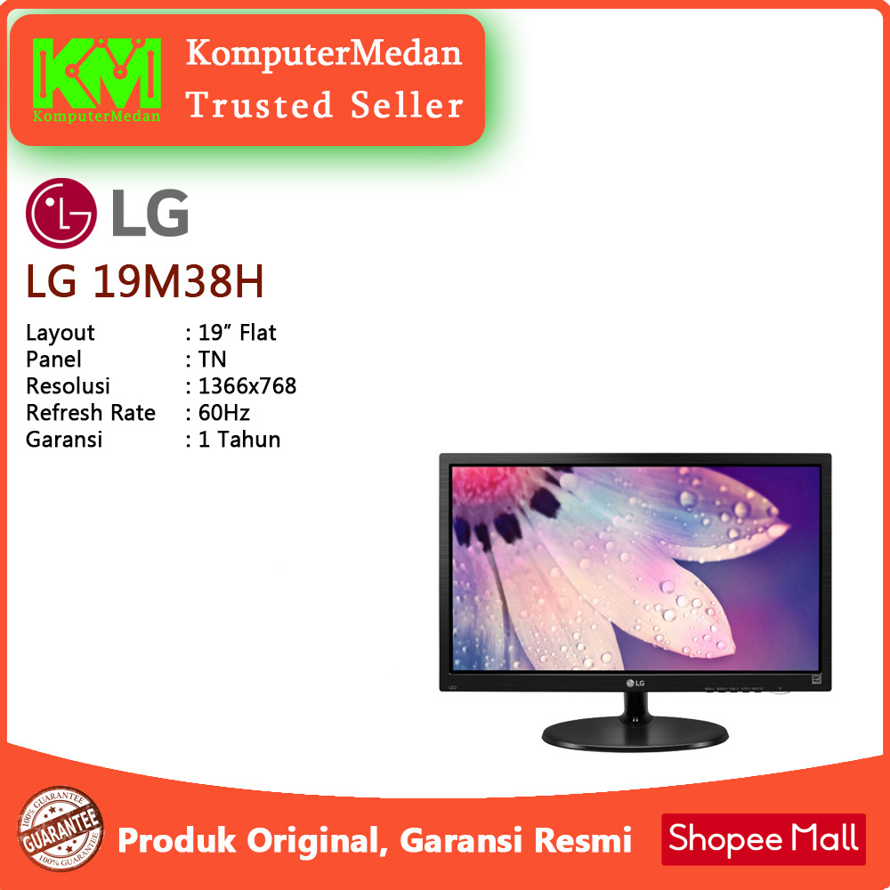 Jual LED MONITOR LG 19M38H (HDMI + VGA) TN/HD/VESA | Shopee Indonesia