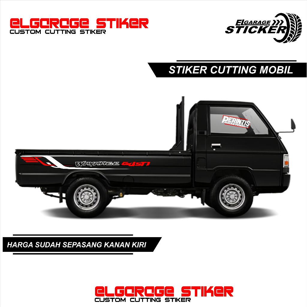 Jual cutting stiker pick up l300 stiker striping wayange gusti stiker ...