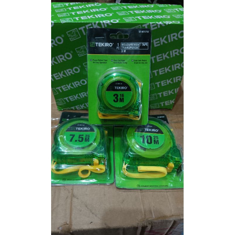 Jual TEKIRO Meteran Tekiro Transparan 3M - 7.5M - 10 Meter Measuring ...
