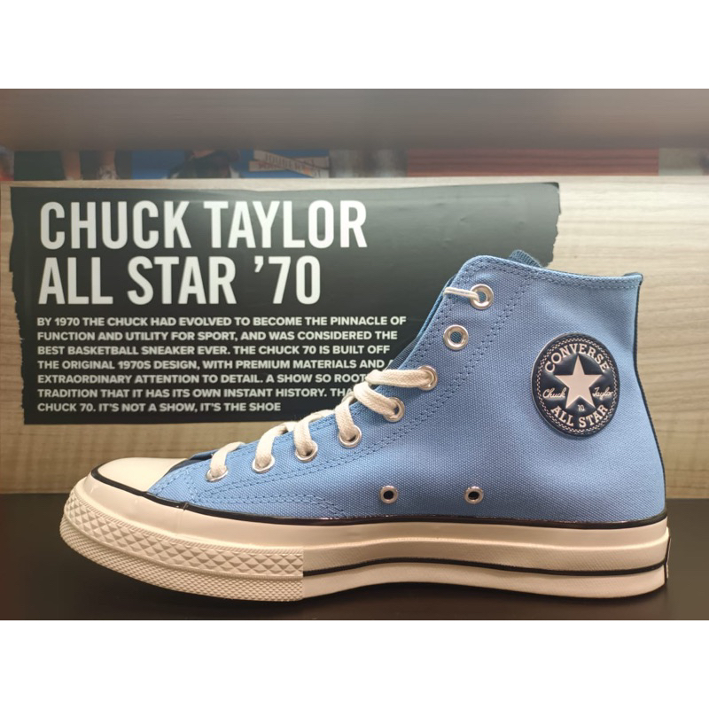 Jual Converse Chuck 70s Letterman Light Blue High | Shopee Indonesia