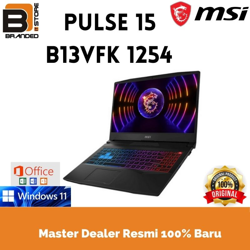 Jual MSI PULSE 15 B13VFK 1254 (CORE i9 13900H 16GB RAM 1TB SSD GeForce RTX™ 4060 8GB 15.6" FHD ...