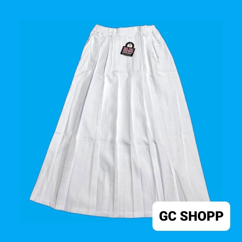 Jual ROK SD PUTIH PANJANG REMPEL/ROK SERAGAM SEKOLAH PUTIH REMPEL ...