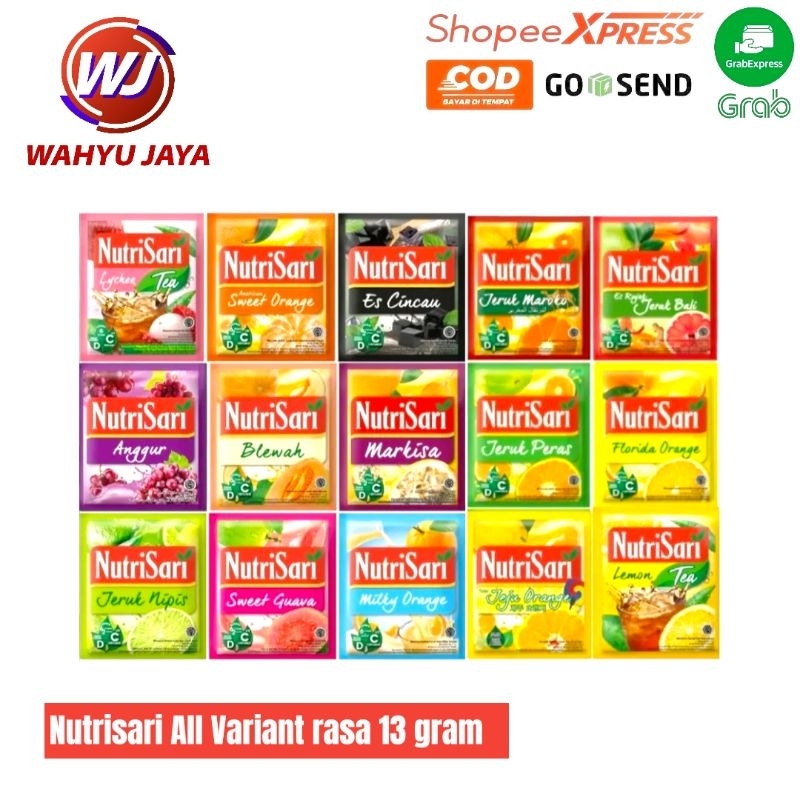Jual nutrisari minuman sachet 15gr all variant rasa isi 10 | Shopee ...