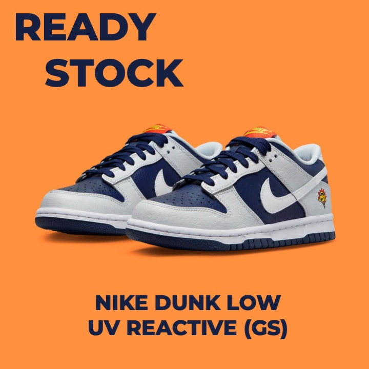 Jual Sneakers Nike Dunk Low Midnight Nayv UV Reactive (GS) | Shopee ...