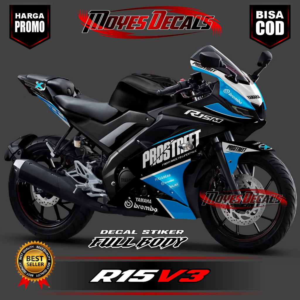 Jual Decal Fullbody R15 V3 Motif balap 3 | Shopee Indonesia