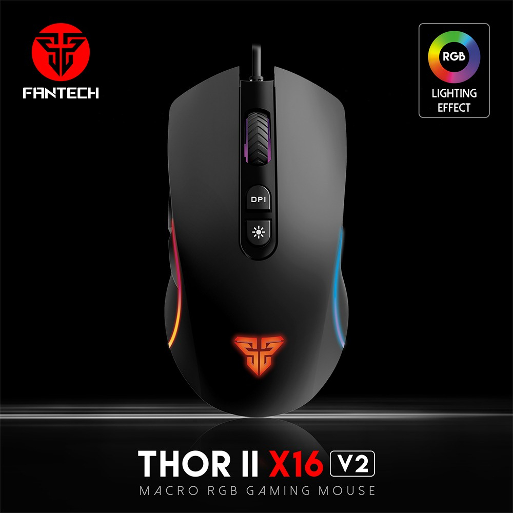 Jual Mouse Gaming Fantech THOR II X16 7D Macro RGB USB | Shopee Indonesia