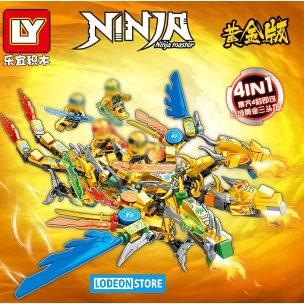Jual Brick Ninja Minifigure dan Naga 4 in 1 Dragon LY 68092 - Lodeon ...