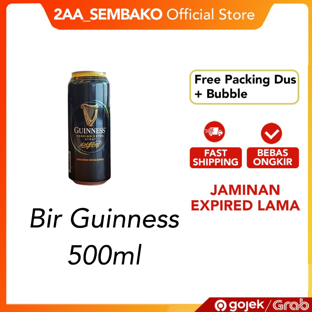 Jual Beer Guinness Foreign Extra Stout Guinness 500ml bir hitam kaleng ...