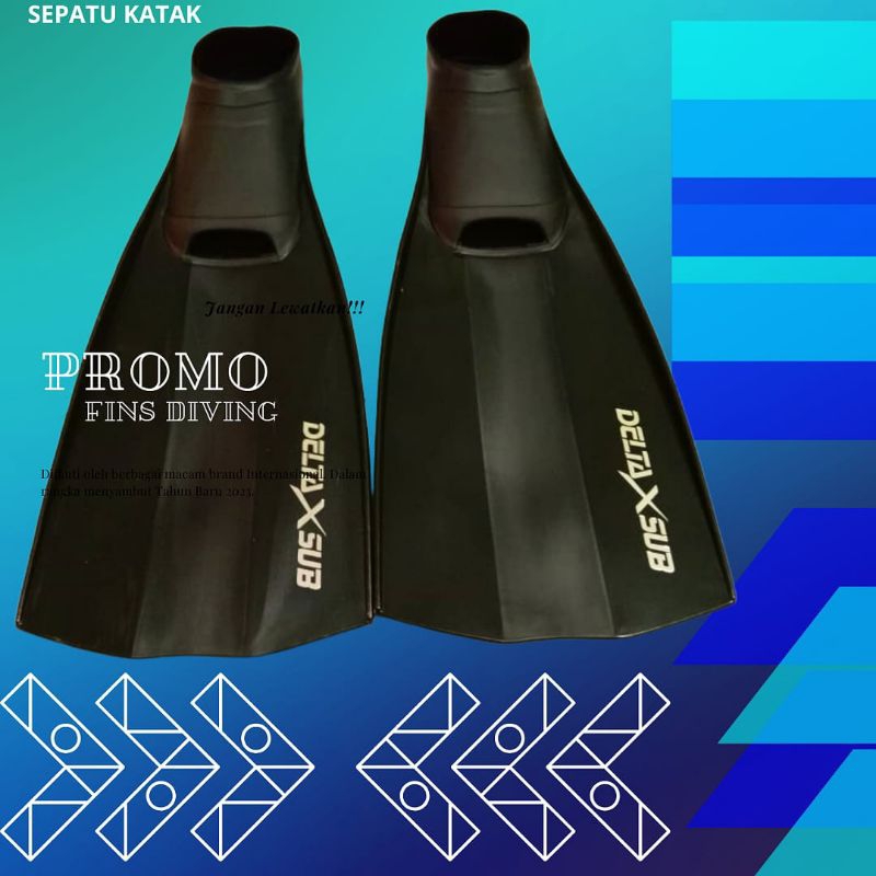 Jual Fins Delta sub / sepatu katak - Black | Shopee Indonesia