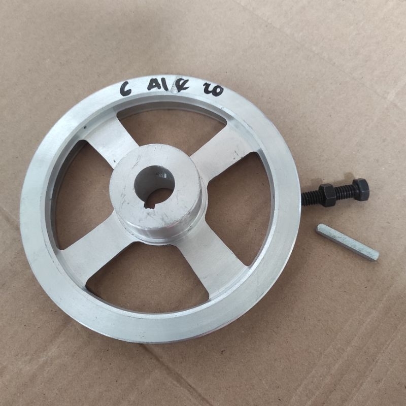 Jual Pulley 6 inch A1 as 20mm Free BAUT & SPEI Pulley Alumunium ...