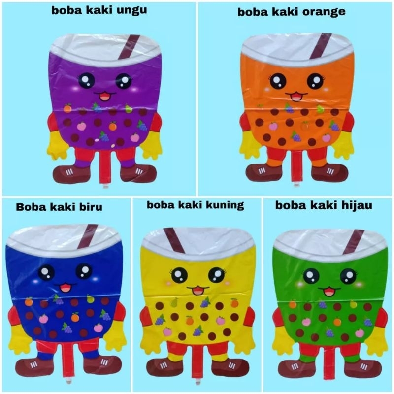 Jual BOBA KAKI ( BALON GAS/FOIL/ TERBANG/KARAKTER) | Shopee Indonesia