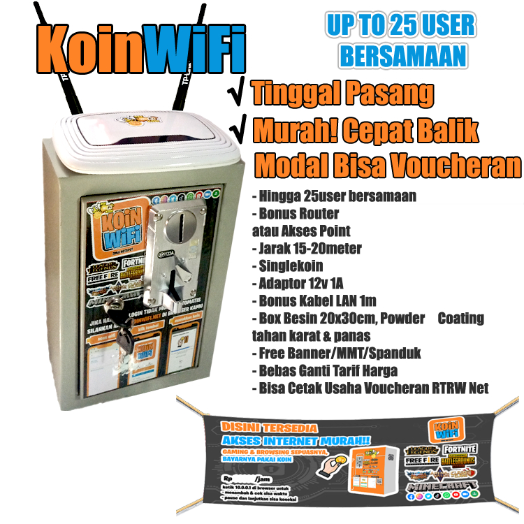 Jual Wifi Koin Paket Usaha Wifi Hotspot Voucheran Lengkap Murah Pasti ... Jual Wifi Koin Paket Usaha Wifi Hotspot Voucheran Lengkap Murah Pasti ...