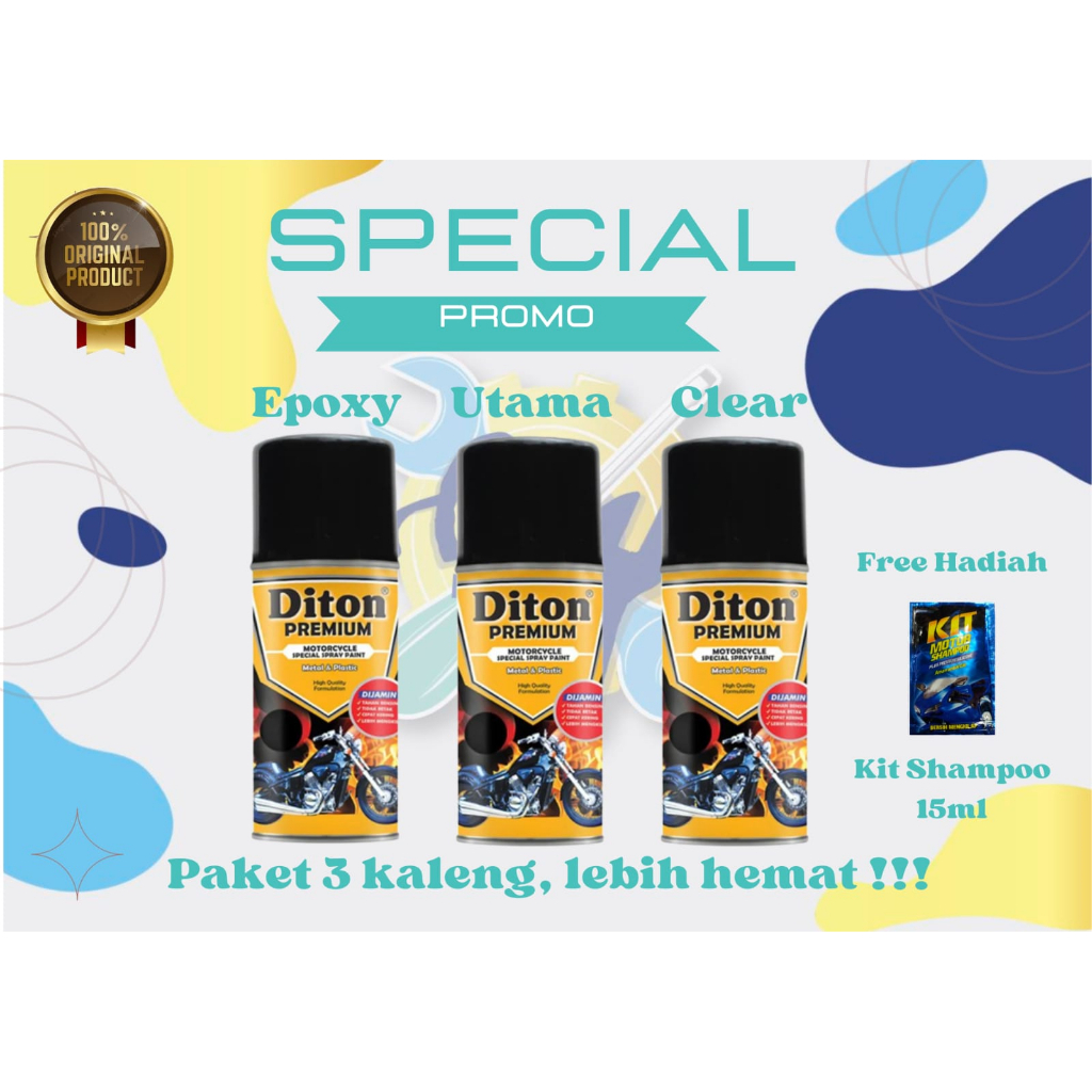 Jual PAKET PROMO 3 KALENG - Cat Semprot Pilok Diton Premium 400CC 100% ...