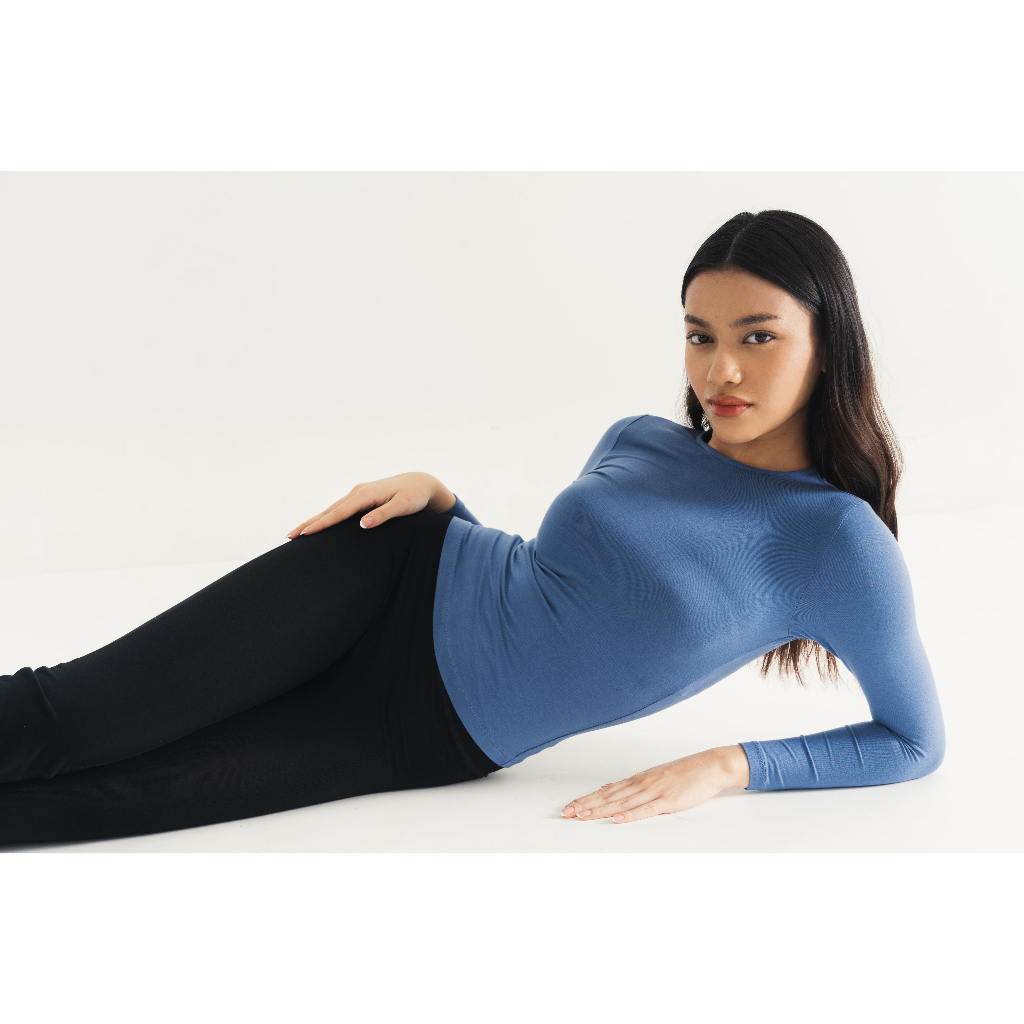 Jual GOENA Moira Long Sleeve Fitted T-Shirt Kaos Lengan Panjang Wanita ...